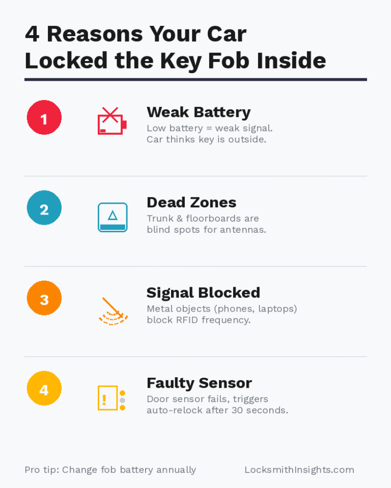 Why Did My Car Lock with the Key Fob Inside? (4 Causes & Fixes)